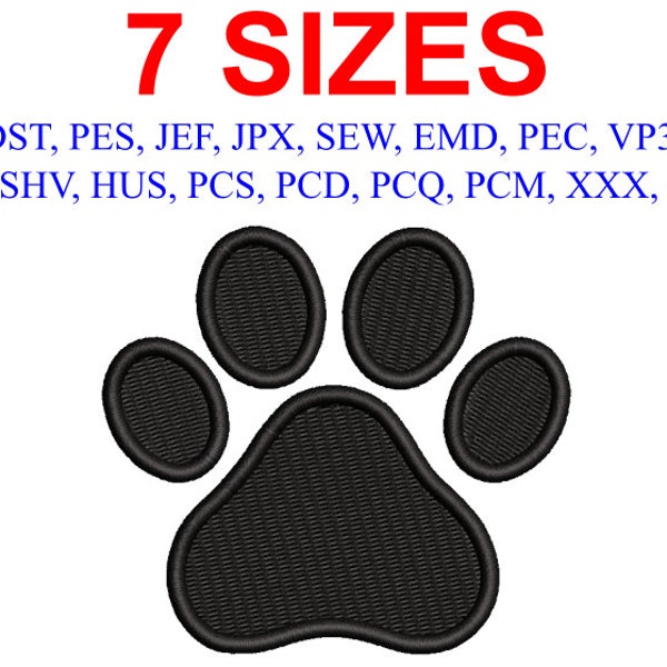 Embroidery Paw File - Etsy