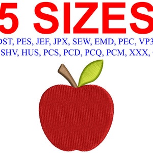 APPLE Embroidery Machine File Design Teacher Digital Download School ...