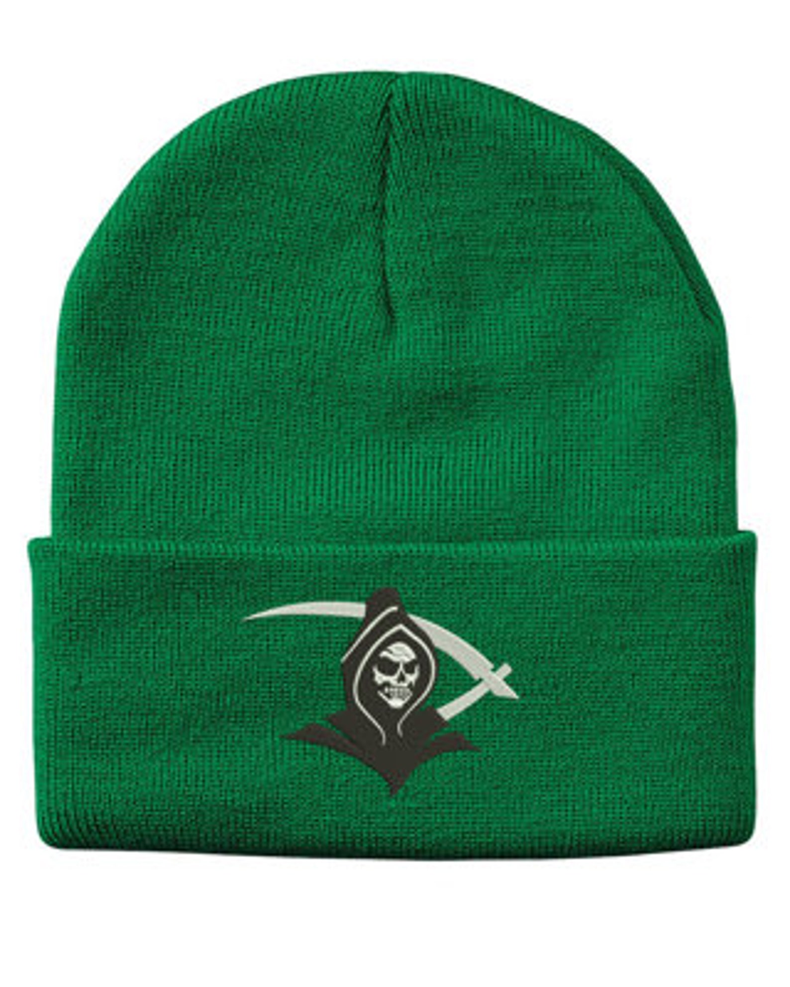 CUSTOM Embroidered Grim Reaper Beanie Hat Shirt Patch Skull Skeleton - Etsy