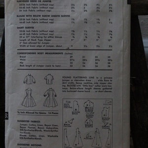 Vintage Advance Sewing Pattern 8389 Chub Deb Size 12 1/2 (1957) - Etsy