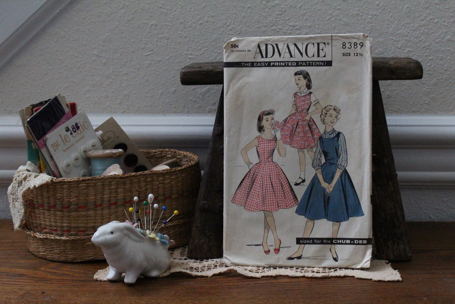 Vintage Advance Sewing Pattern 8389 Chub Deb Size 12 1/2 (1957) - Etsy