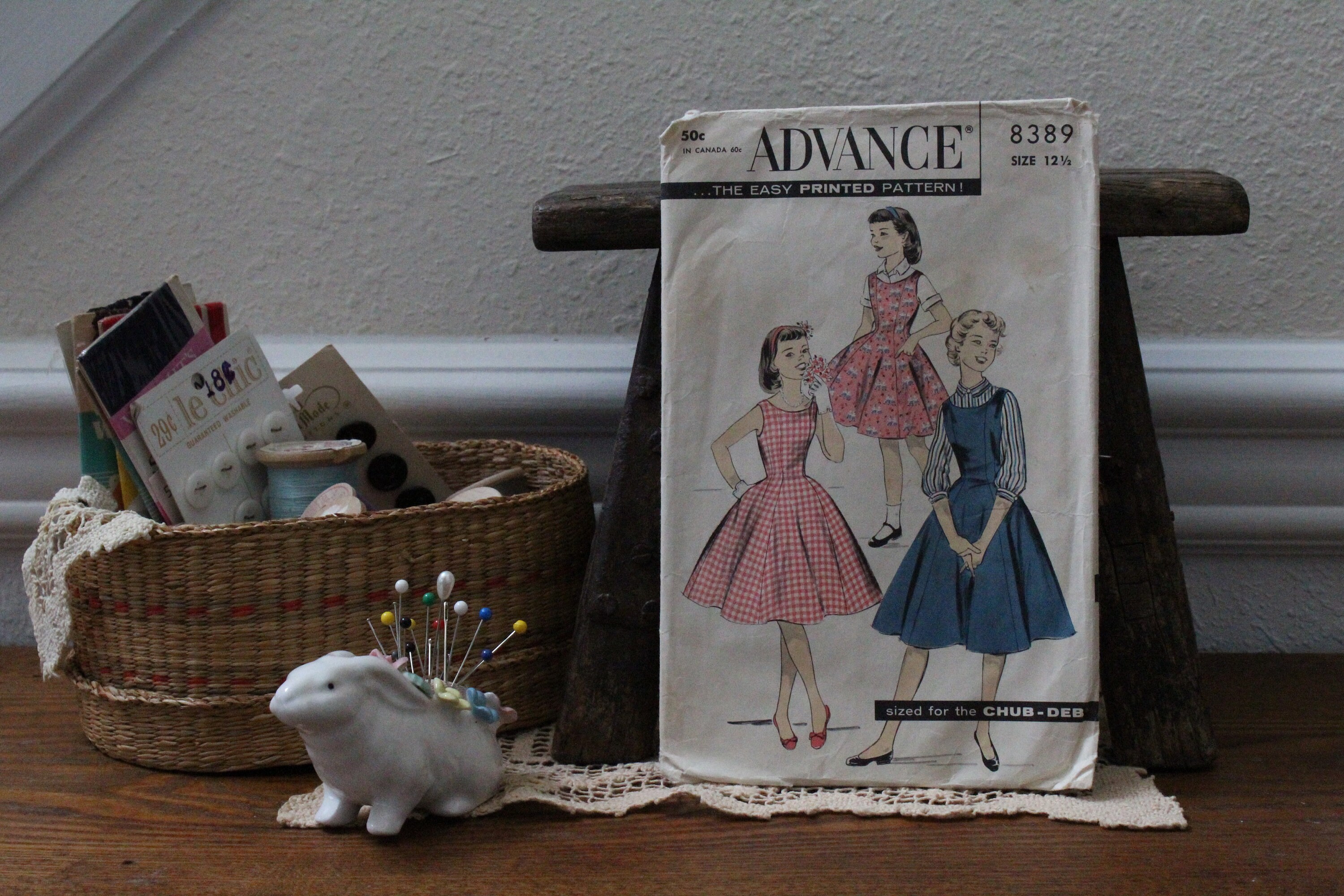 Vintage Advance Sewing Pattern 8389 Chub Deb Size 12 1/2 (1957) - Etsy