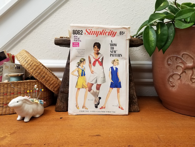 Vintage Simplicity 8062 Sewing Pattern Size 10 (1968) - Etsy
