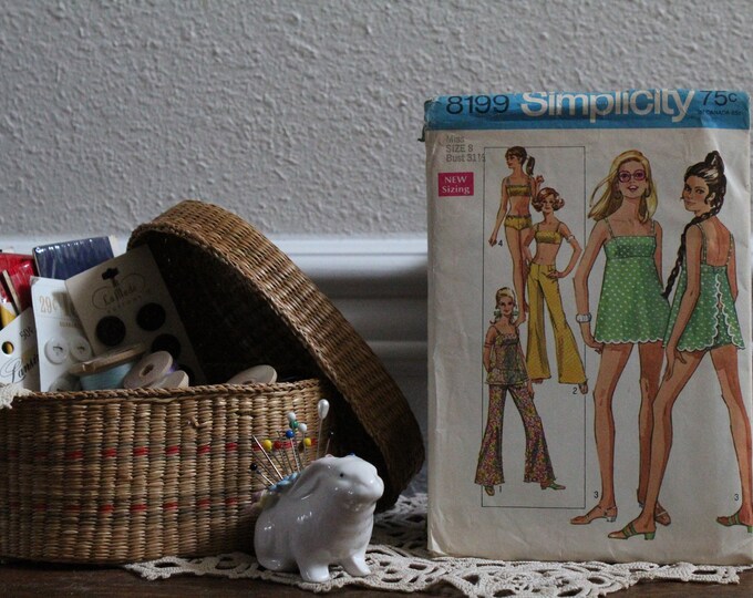 Vintage Simplicity 8199 Sewing Pattern Size 8 1969 - Etsy