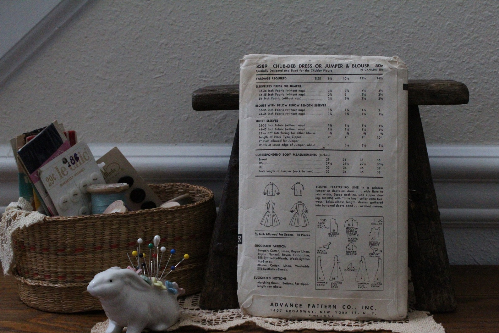 Vintage Advance Sewing Pattern 8389 Chub Deb Size 12 1/2 (1957) - Etsy