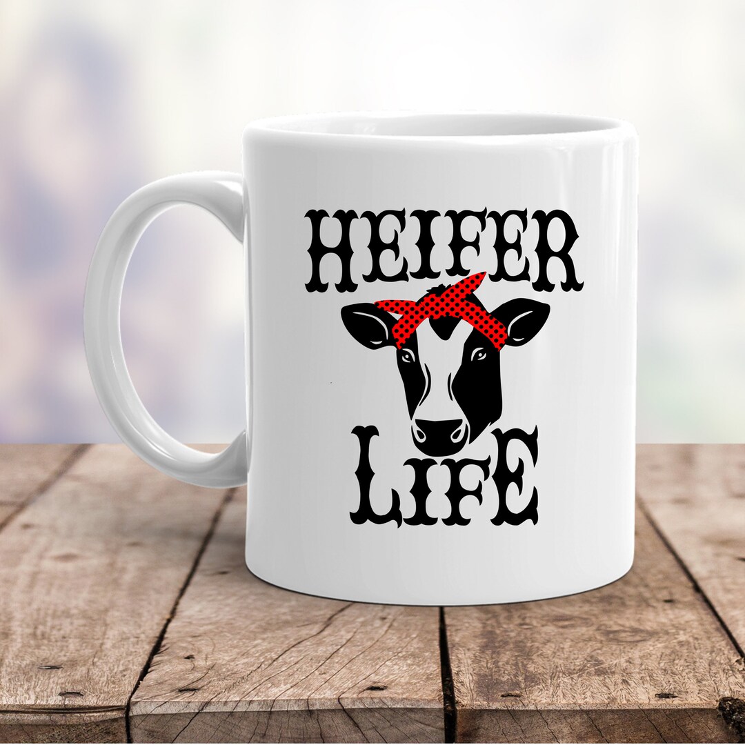 Heifer Life Funny Cow 11 oz Taza de café - Etsy España