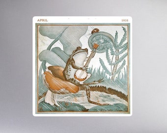 Cute Toad Playing Banjo and Sitting on Mushroom Sad - Etsy