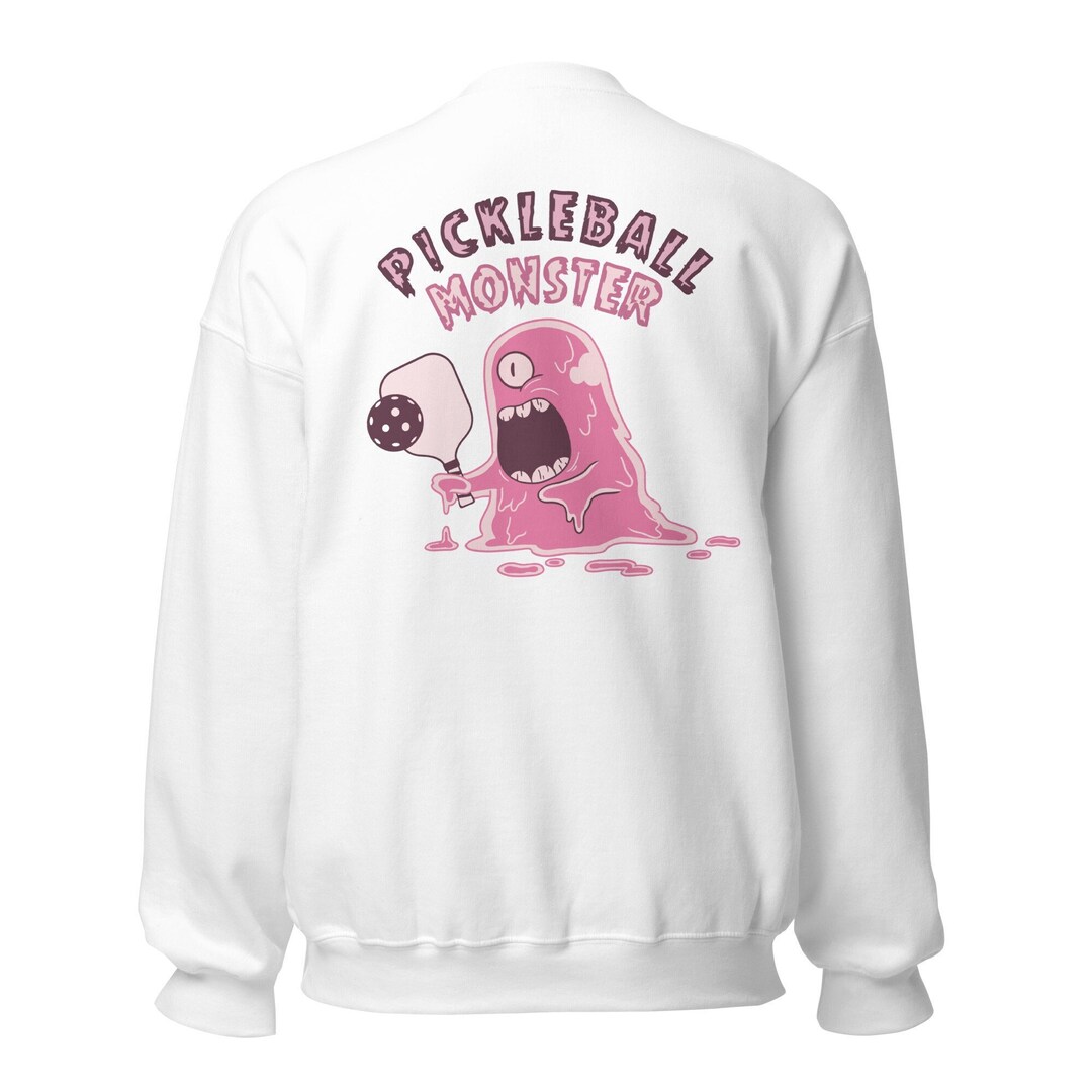 Pickleball Monster Pink Halloween Sweatshirt - Etsy