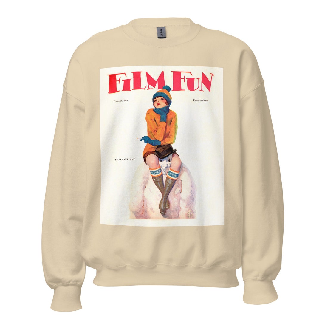 Vintage Film Fun Magazine Cover Tan Sweatshirt - Etsy
