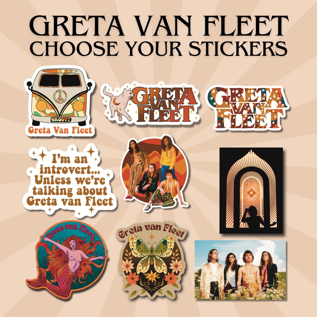 Greta Van Fleet Sticker Greta Van Fleet GVF Sticker Pack - Etsy