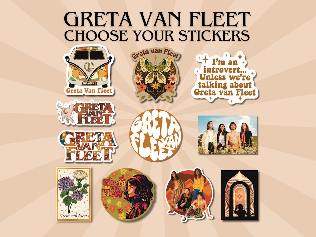 Greta Van Fleet Sticker, Greta Van Fleet, GVF, Sticker Pack, Band ...
