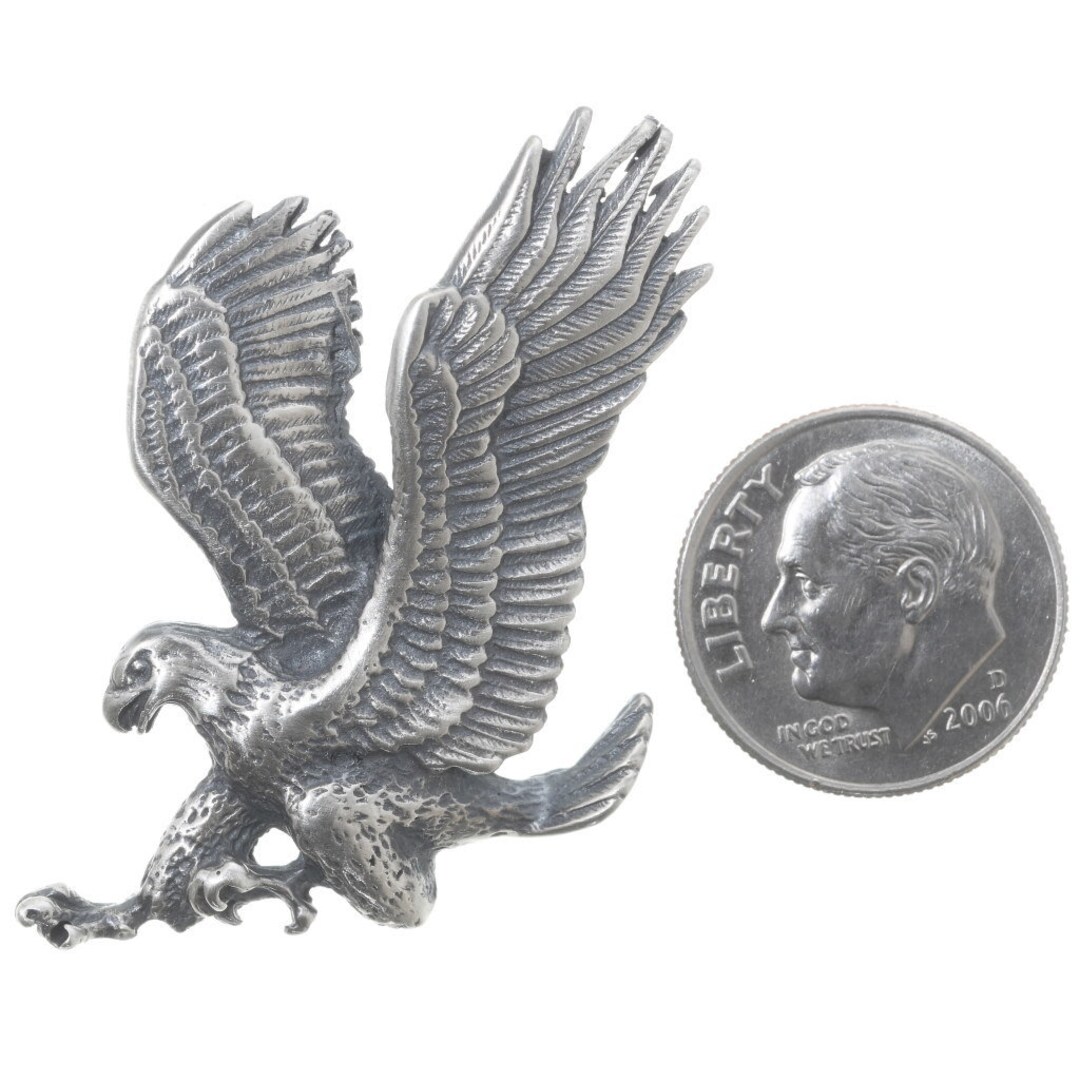 Full Size Sterling Silver Flying Eagle Casting 1-5/8" 6188 - Indian ...