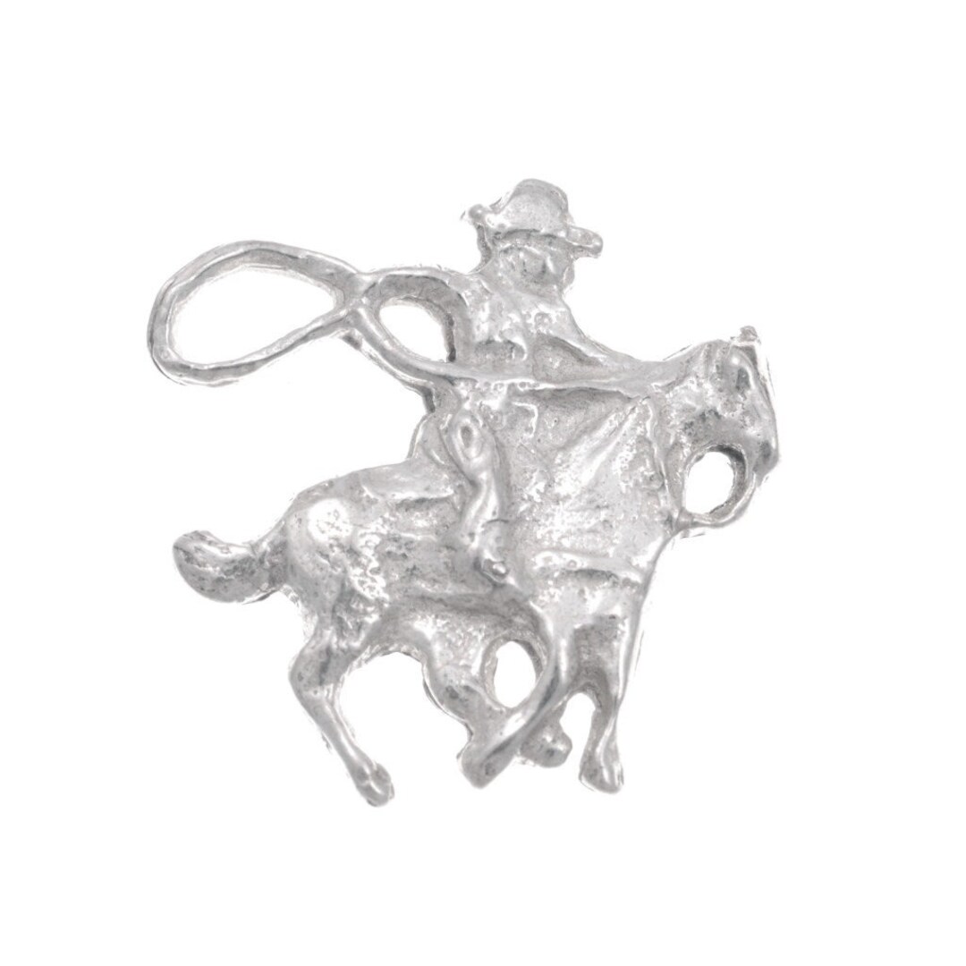 Calf Roper Sterling Cowboy Silver Rodeo Jewelry Part 1/2" 6210 - Etsy