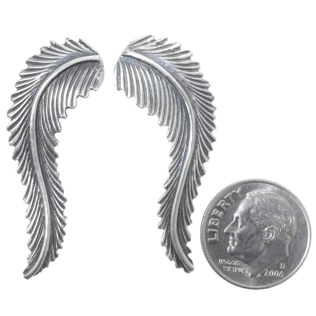 Cast Sterling Silver Feathers 6008 Indian Jewelry Supplies - Etsy