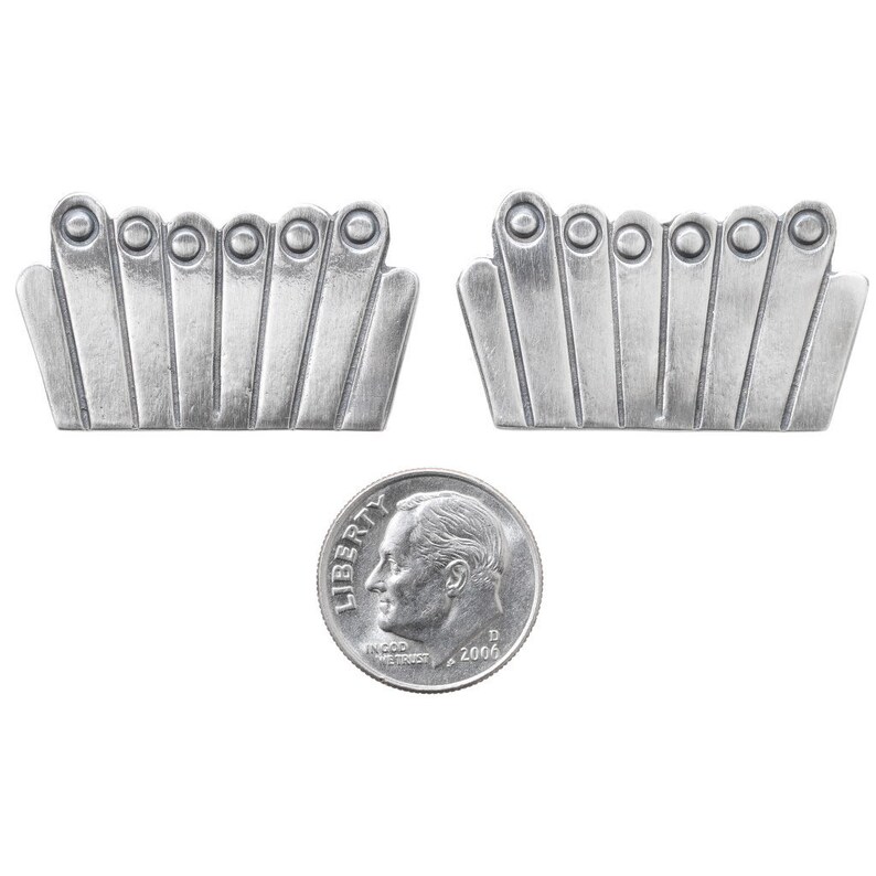 Stamped Sterling Silver Fan 1-1/4" Wide Priced per Pair 6049 - Indian ...
