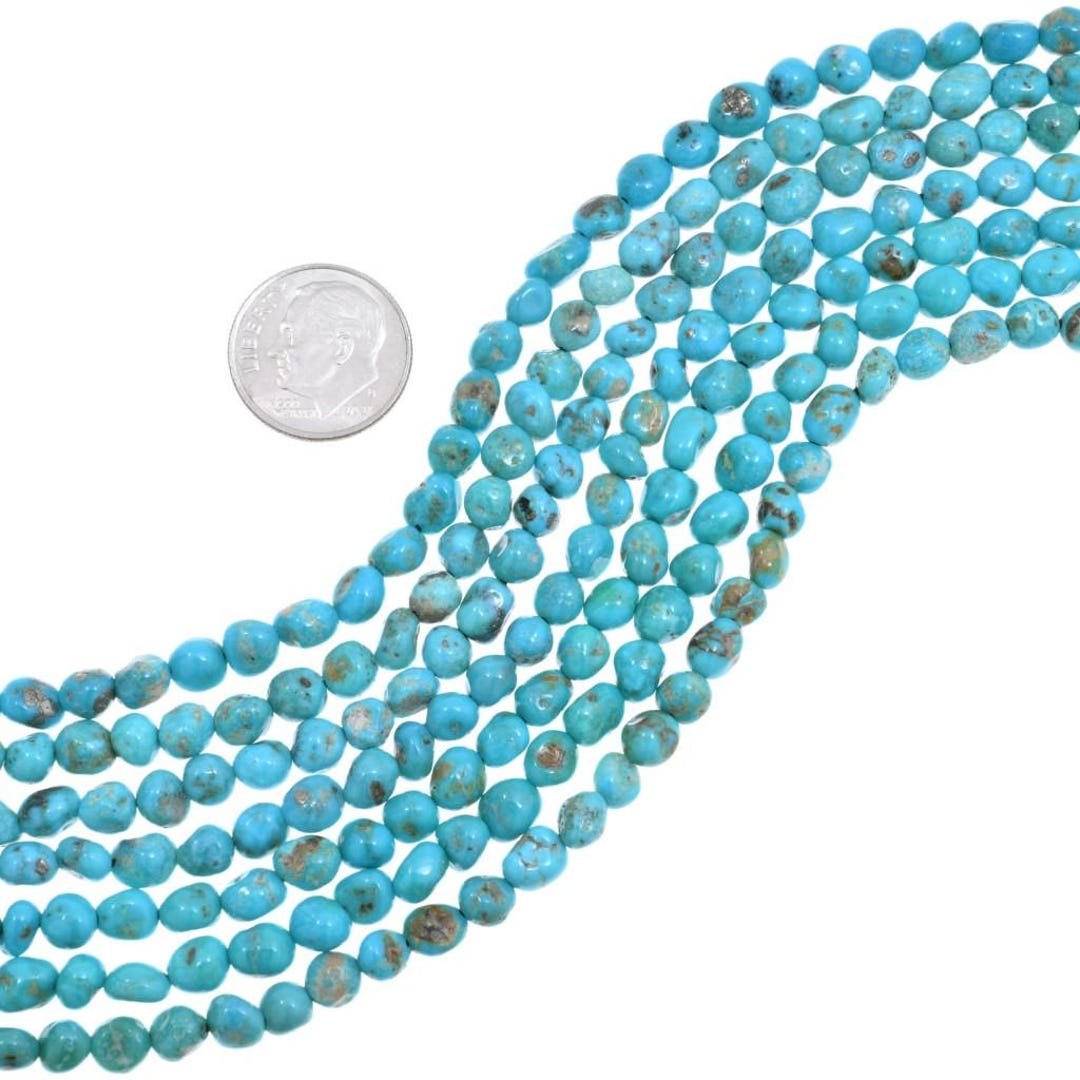 Natural Sonoran Gold Turquoise Beads 5mm - 6mm 18" Long Strands Free ...