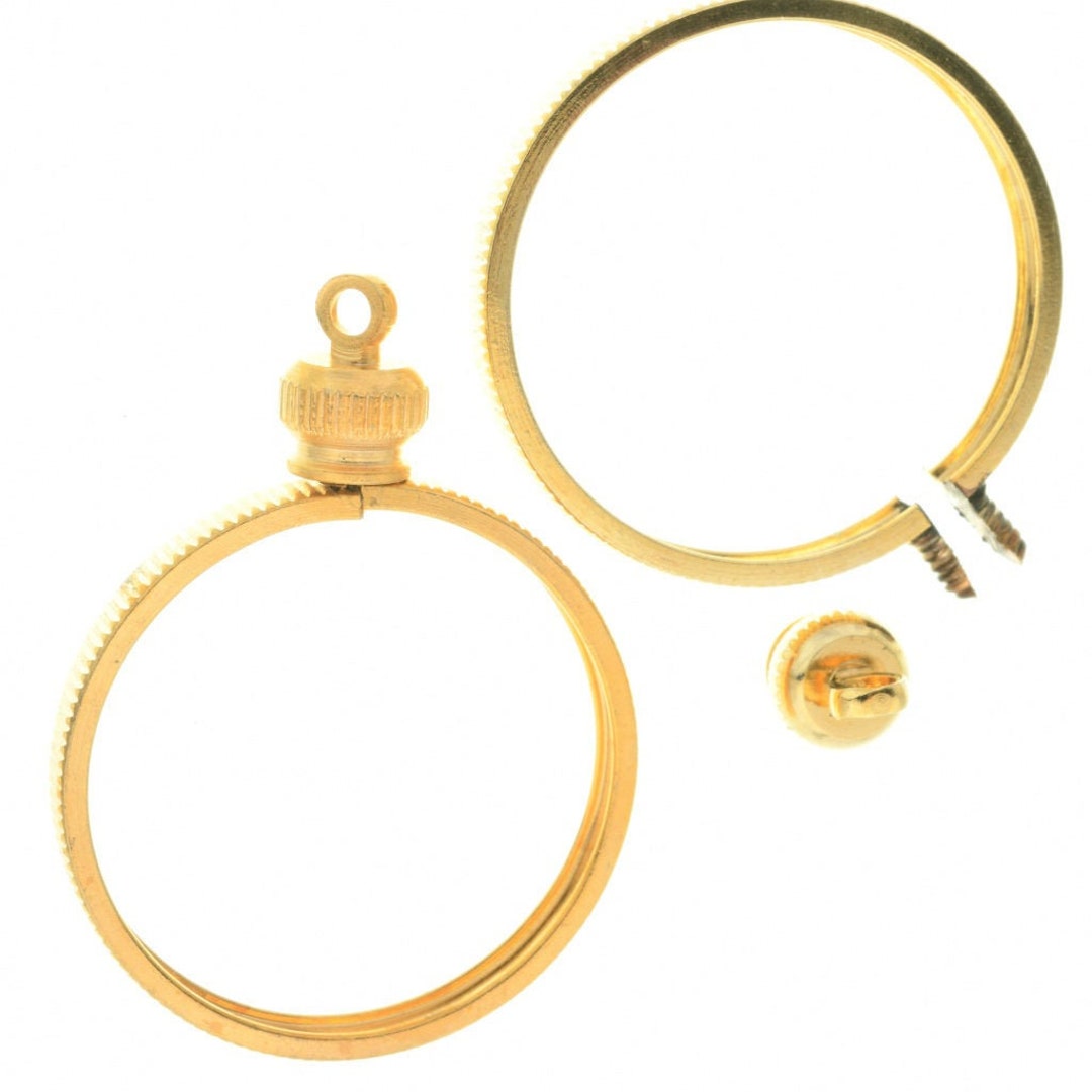 Nickel Coin Holder Gold Plated Pendant 3043 - Etsy
