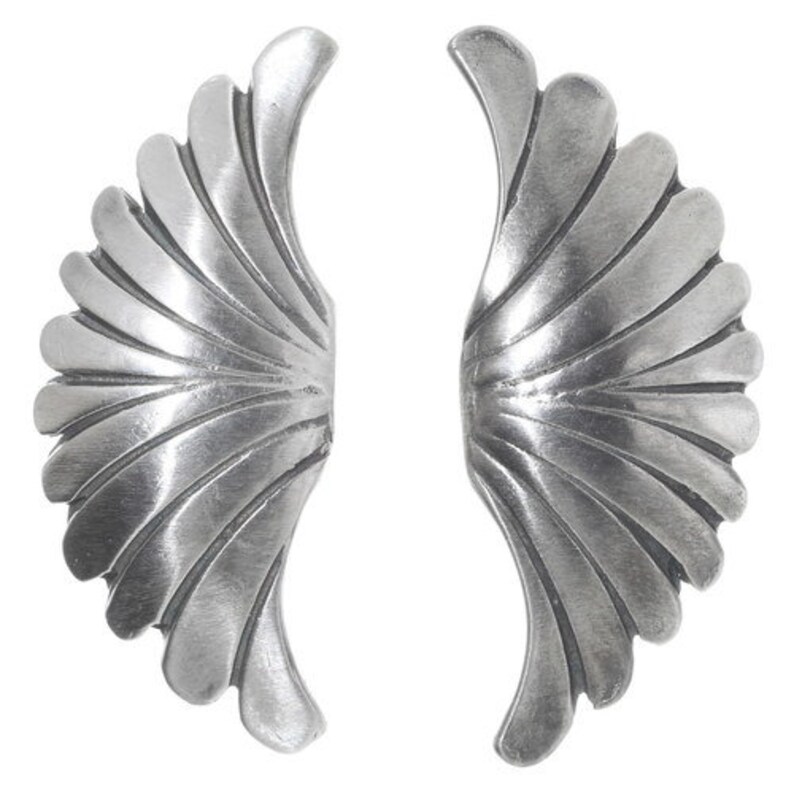 Flared Sterling Silver Fan 1-1/4 Wide Set of 2 6057 - Etsy