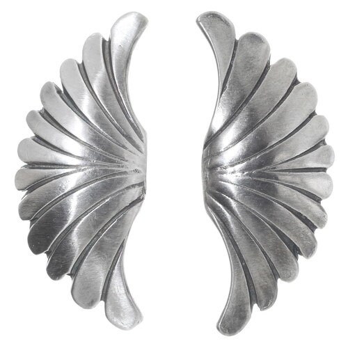 Flared Sterling Silver Fan 1-1/4 Wide Set of 2 6057 - Etsy