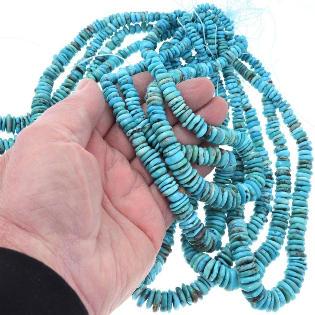 Graduated Turquoise Disc Beads Bright Blue Tapered 5mm to 13mm 5018 - Etsy