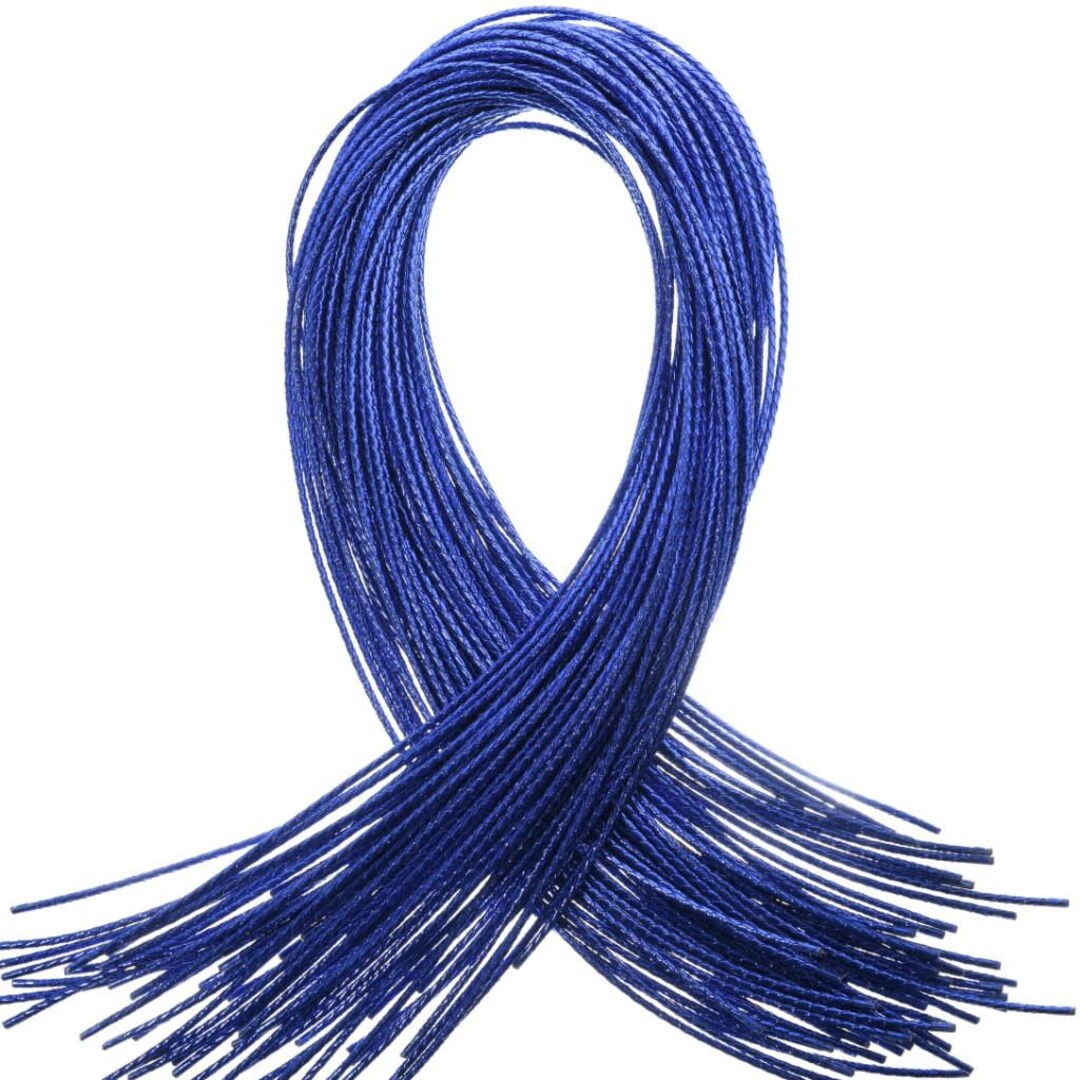 Bolo Tie Cord Blue Metallic Vinyl Four-ply Bolo Cord - Etsy