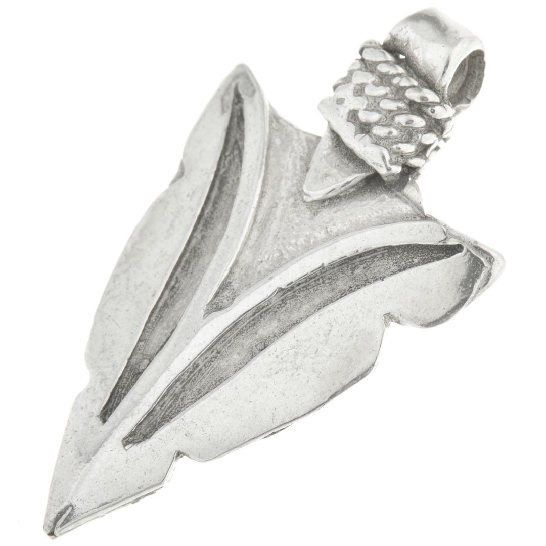 Sterling Silver Arrowhead Pendant for Inlay 1-5/16" 6295 - Indian ...