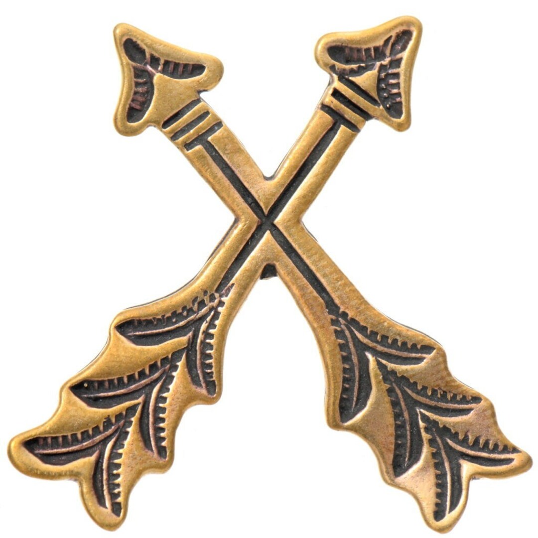 Crossed Arrows Brass Symbol Part 1-1/4" 6085 - Etsy