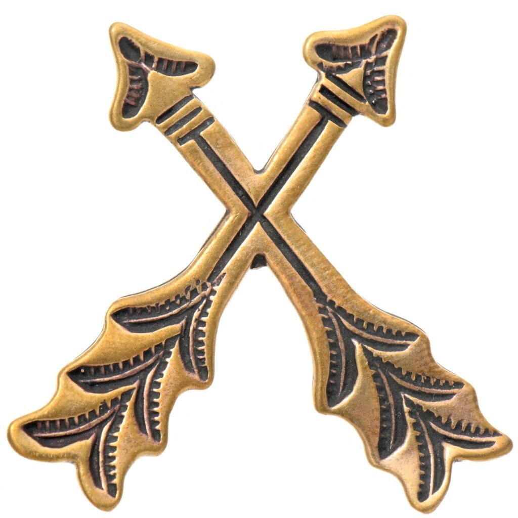 Crossed Arrows Brass Symbol Part 1-1/4 6085 | Etsy