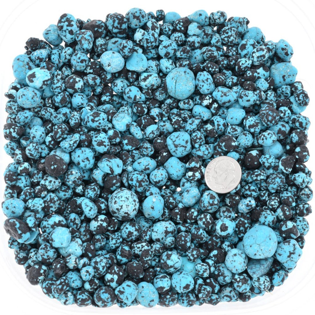 Spiderweb Turquoise Gibbsite Tumbled Nuggets Black Web 1/2 Pound 0075 ...