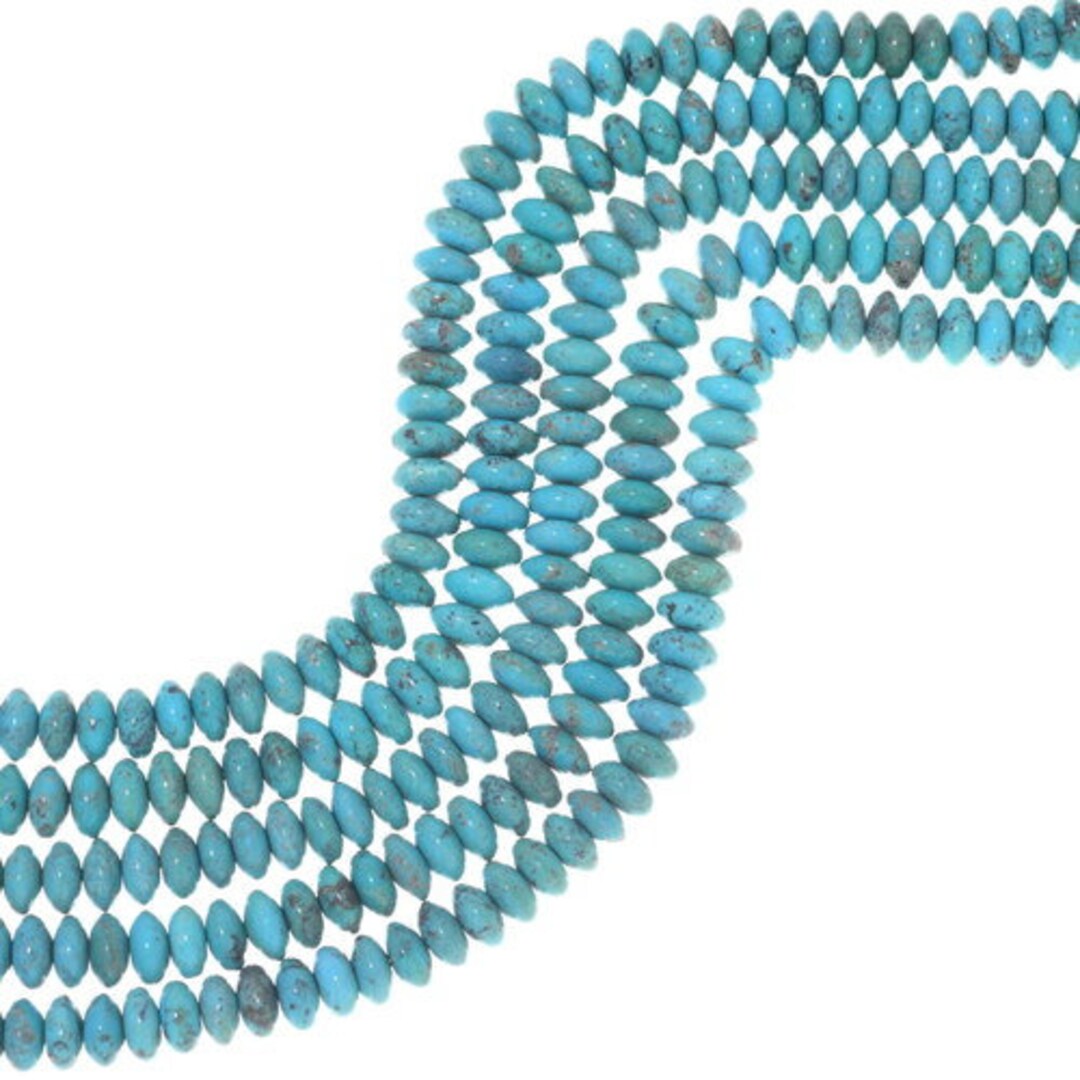 Genuine Turquoise Rondelle Beads 9mm 5094 Indian Jewelry Supplies - Etsy.de
