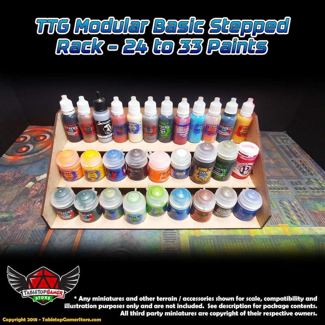 TTG Modular Basic Stepped Rack - 24 to 33 Paints - Etsy