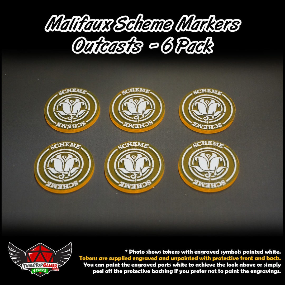 Malifaux M3E Scheme Markers - Outcasts - 6 Pack - Etsy