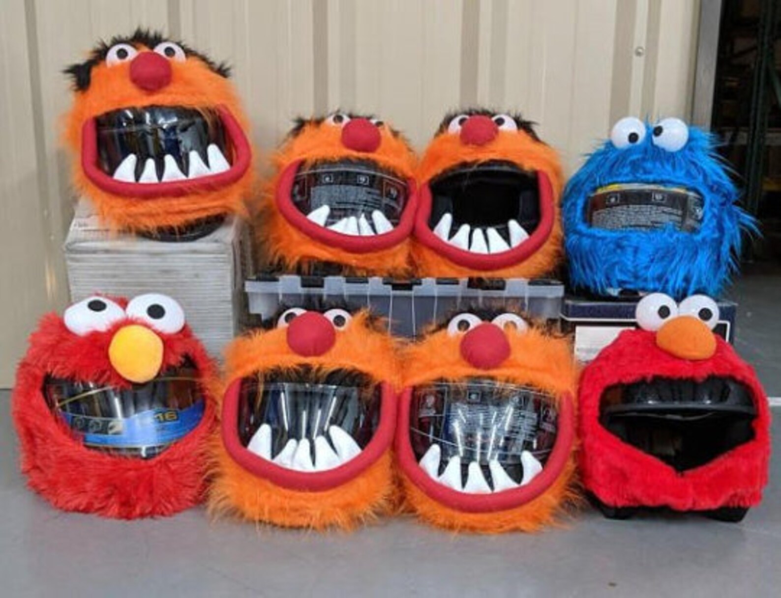 Cookie Monster Motorcycle Helmet Cover | Etsy