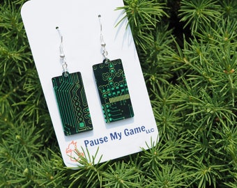 Secret Code USB Circuit Board Earrings LIGHTS UP - Etsy