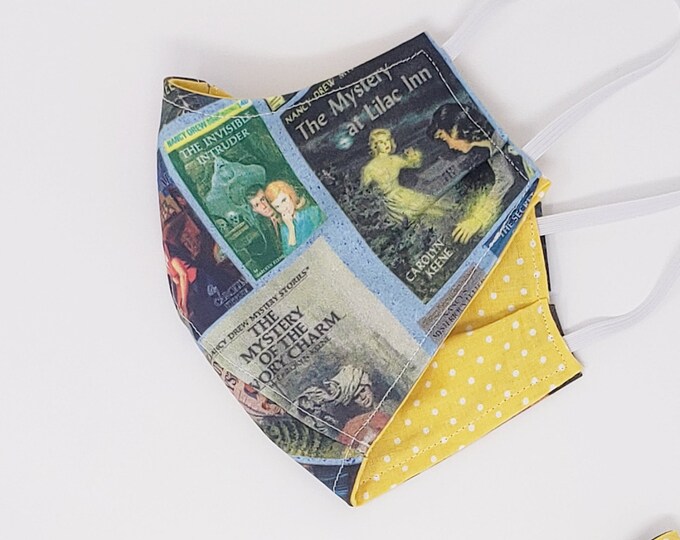 Girl Detective Mystery Book Covers, Nancy, Reversible Reusable Face ...