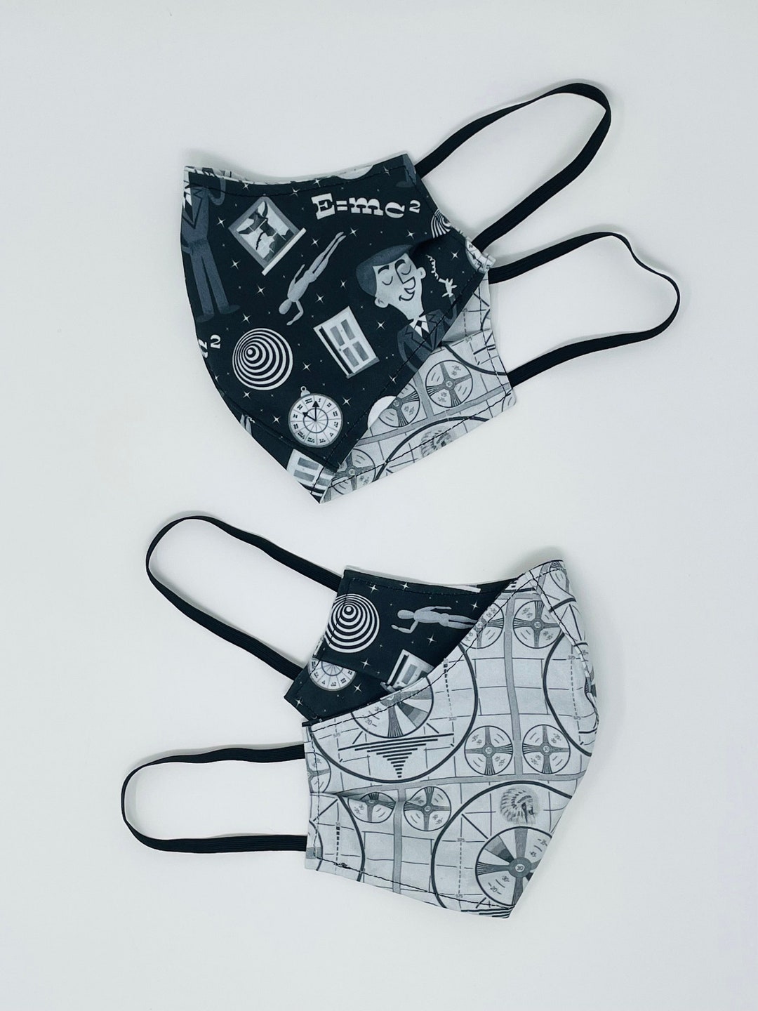 Twilight Zone Face Mask: Reversible Cotton TV Test Pattern - Etsy