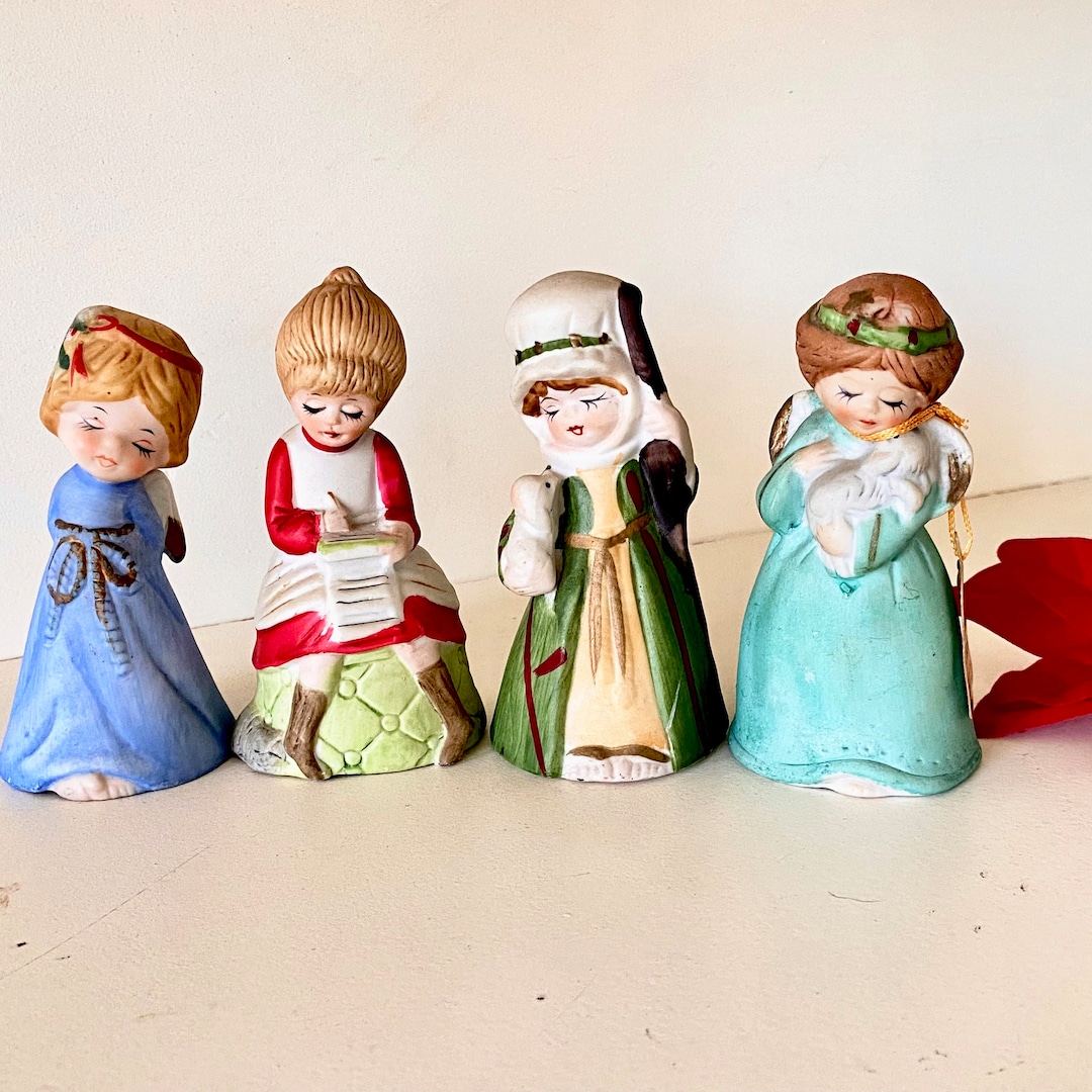 Set of 4 Jasco Merri Bells 1978, Vintage Christmas Bells, Angels ...
