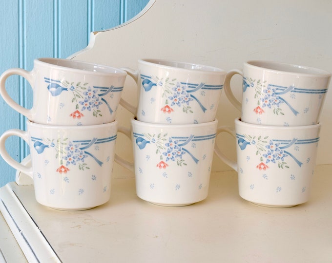 Vintage Corning Ware Corelle Symphony Tea Cups, Set of 6 Coffee Mugs ...