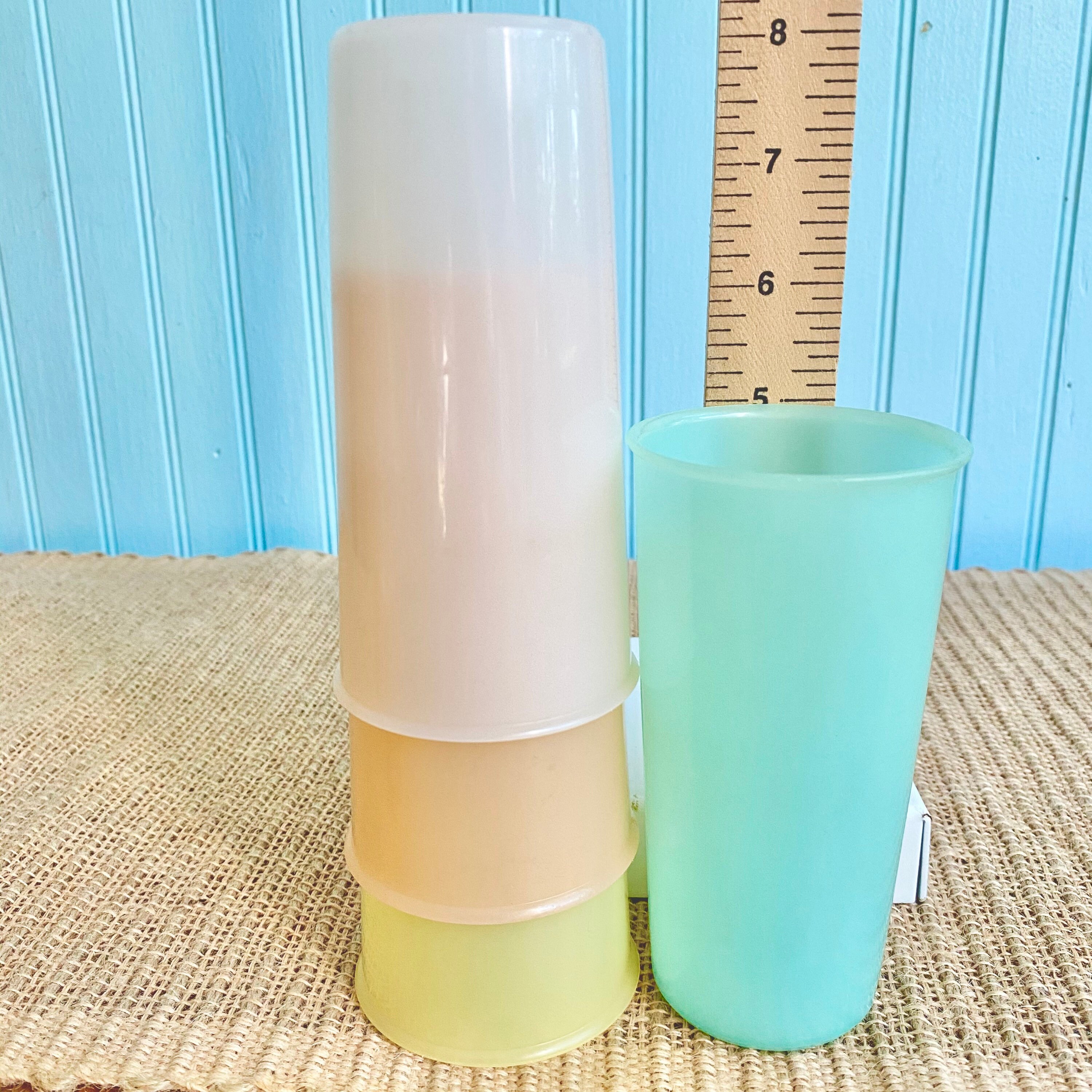 Vtg Tupperware Pastel Tumbler Set Retro Plastic Beverage | Etsy