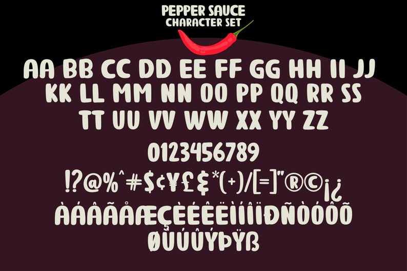 Pepper Sauce Font - Bold Font, Handwritten Font, Display Font, Title ...