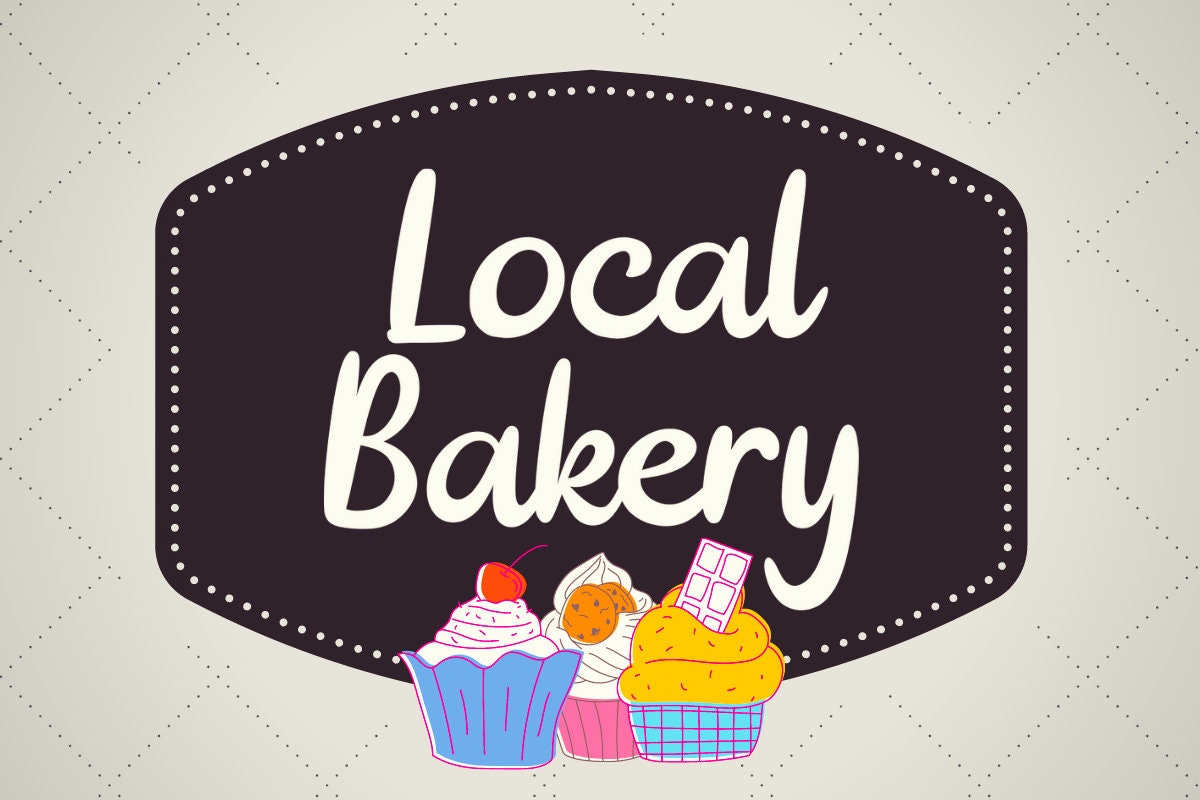 Local Bakery Font Handwritten Font Quirky Font Font for - Etsy