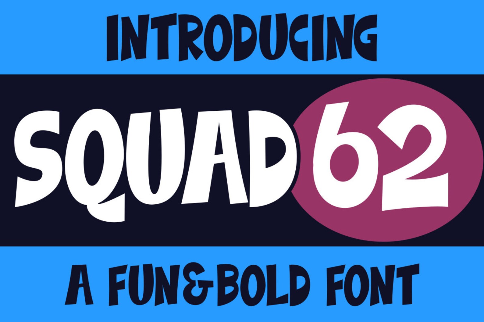 Squad 62 Font All Caps Font Display Font Comic Font | Etsy