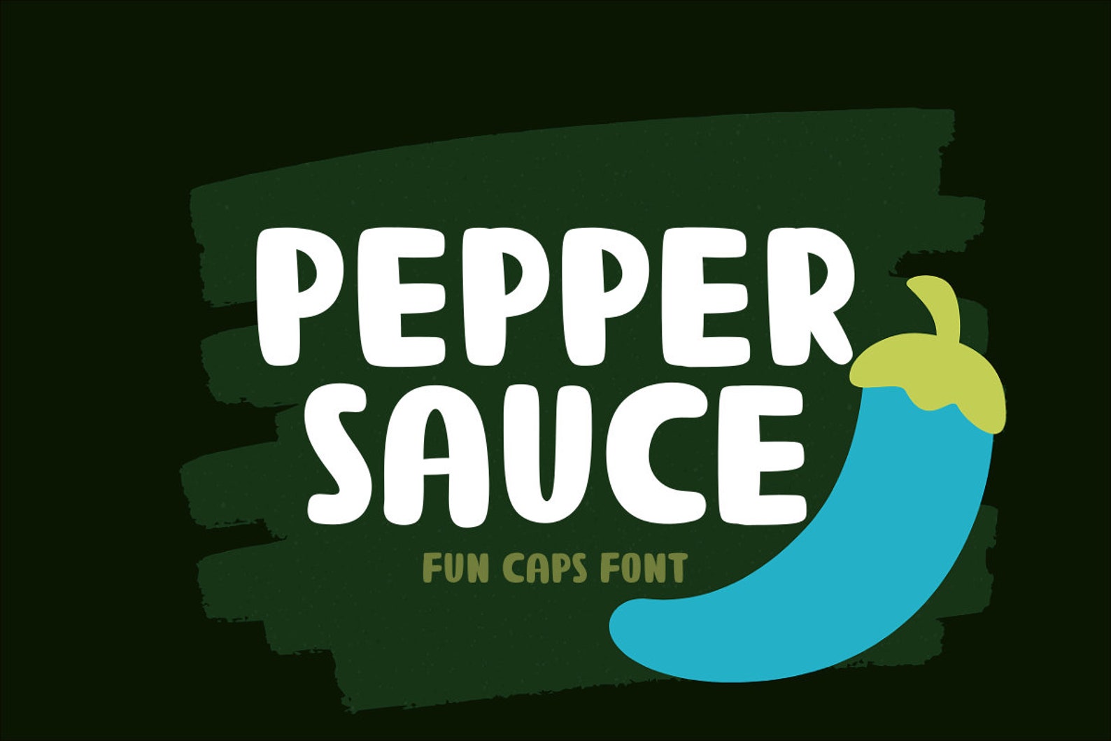 Pepper Sauce Font - Bold Font, Handwritten Font, Display Font, Title ...