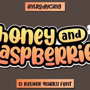 Honey and Raspberries Font - Cute Font, Handwritten Font, Font for ...