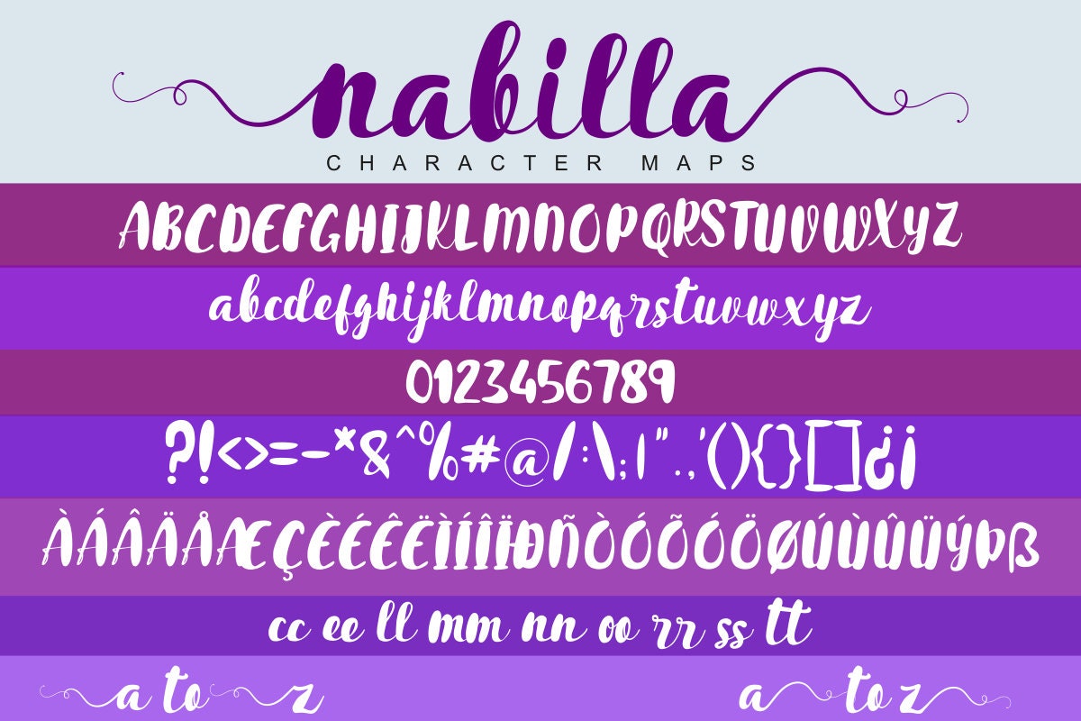 Nabilla Font Brush Font, Bold Font, Calligraphy Font, Girly Font ...