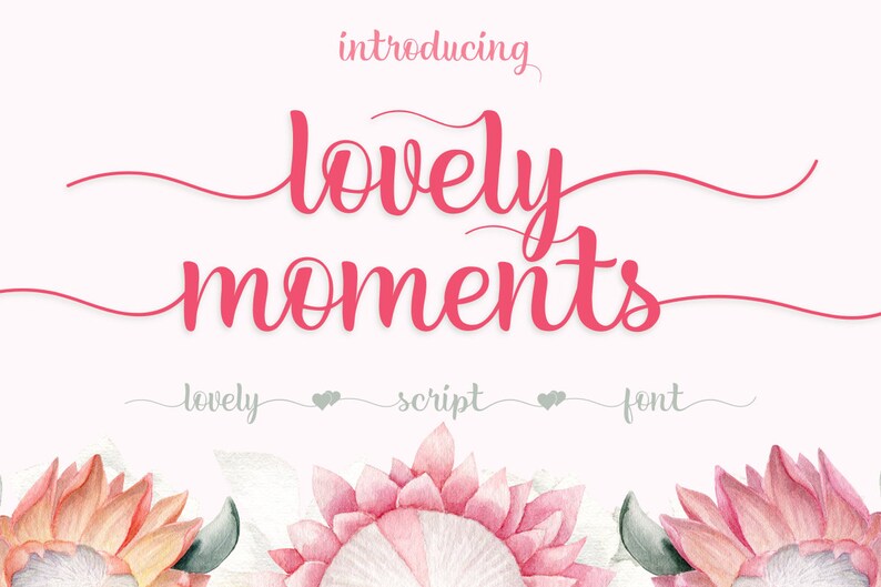 Lovely Moments Font - Wedding Font, Cursive Font, Handwritten Font ...