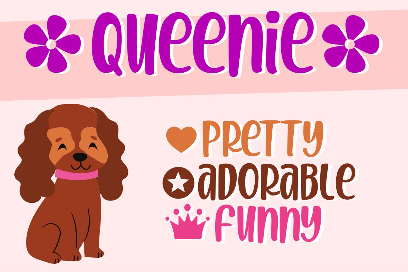Lovely Paws Font - Pet Font, Girly Font, Cute Font, Sticker Font, Crafting Fonts, Display Font ...