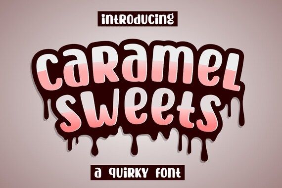 Caramel Sweets Font Cute Font Display Font Crafty Fonts - Etsy