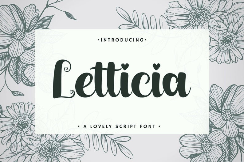 Letticia Font - Cute Font, Calligraphy Font, Girly Font, Font for ...