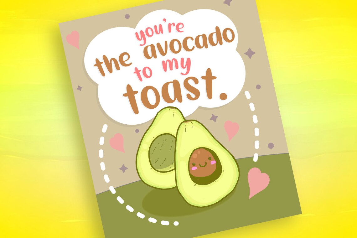 Hello Avocado Font - Cute Font, Bold Display Font, Sticker Font, Poster ...